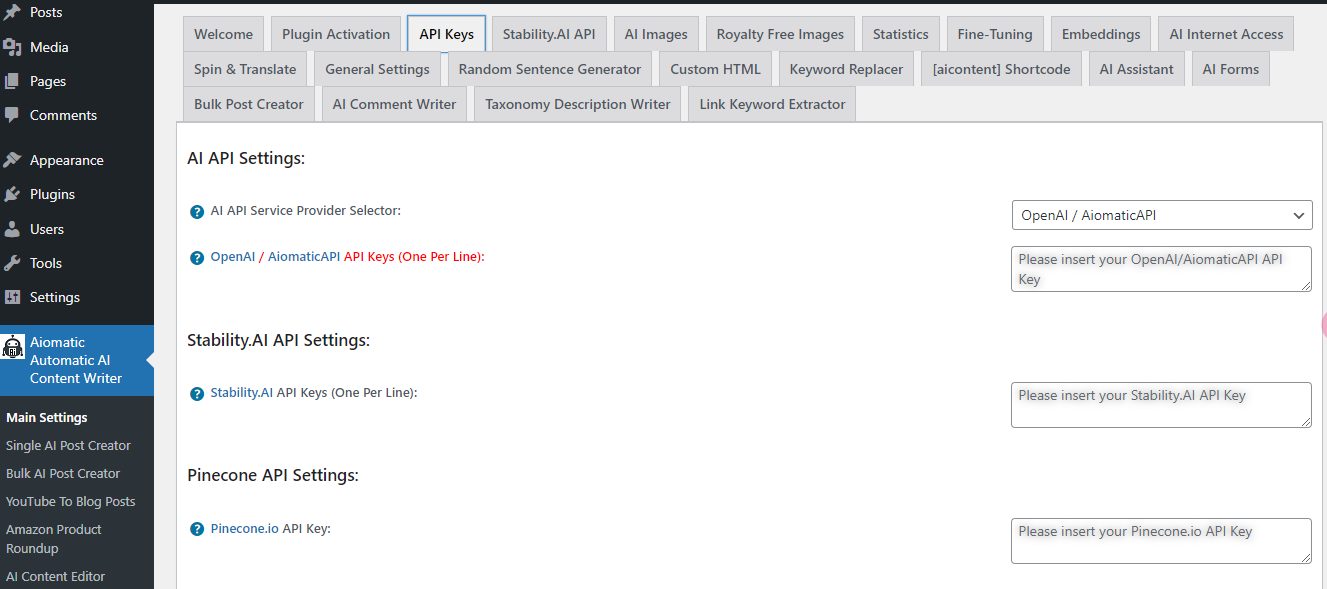 WordPress插件–Aimogen Pro(Aiomatic) v2.6.6 破解版 Ai内容自动生成 | 柴郡猫