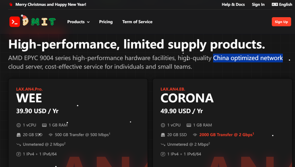 DMIT–2025圣诞活动，美西LAX.Pro.WEE促销 | 柴郡猫